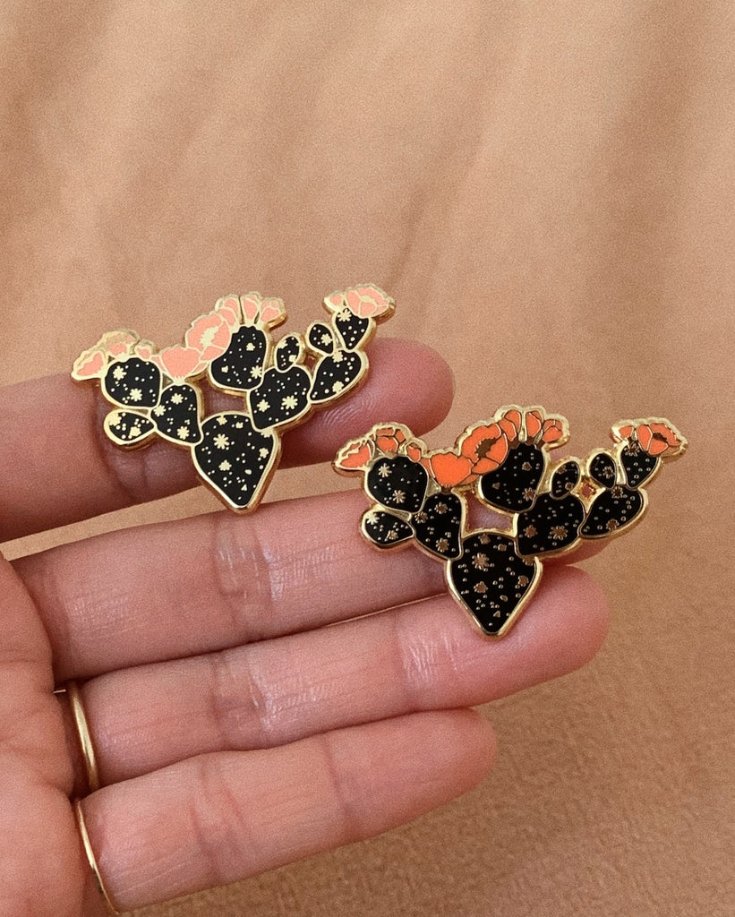Cosmic Cactus Enamel Pin | Eradura Hand Embroidered Goods