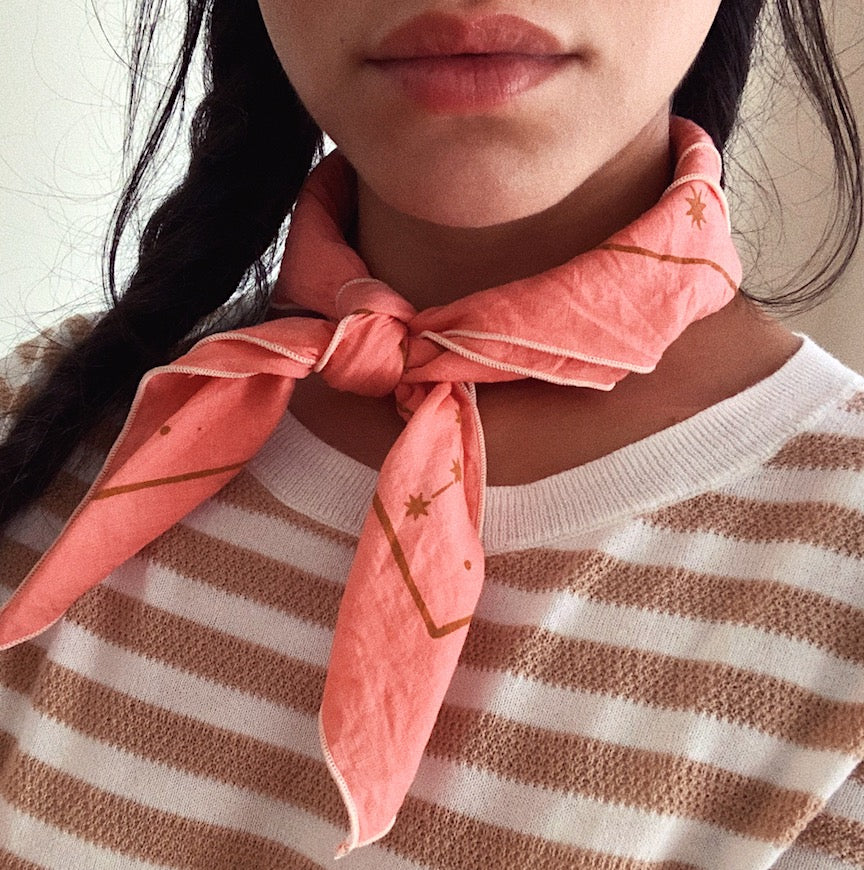 Cosmic Snake Chambray Bandana ~ Limited Edition Pink | Eradura Hand ...