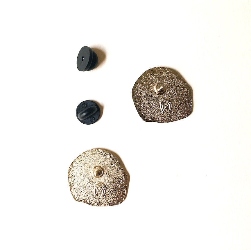 Red Aura ~ Skull Enamel Pin | Eradura Hand Embroidered Goods