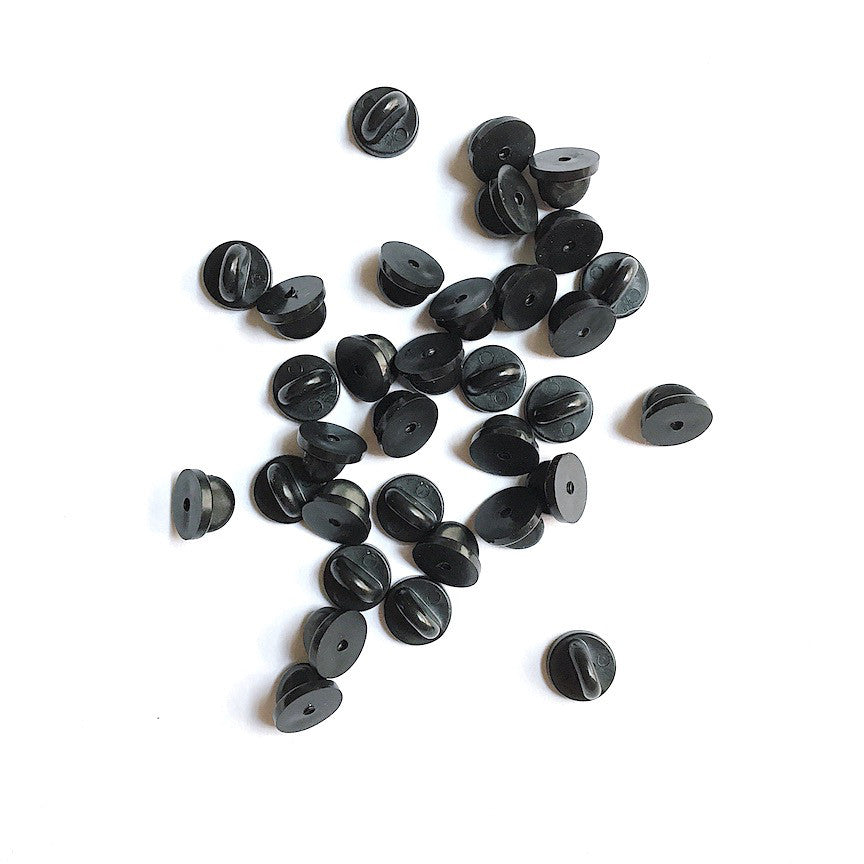 Rubber Pin Backs ~ Pack of 5 | Eradura Hand Embroidered Goods